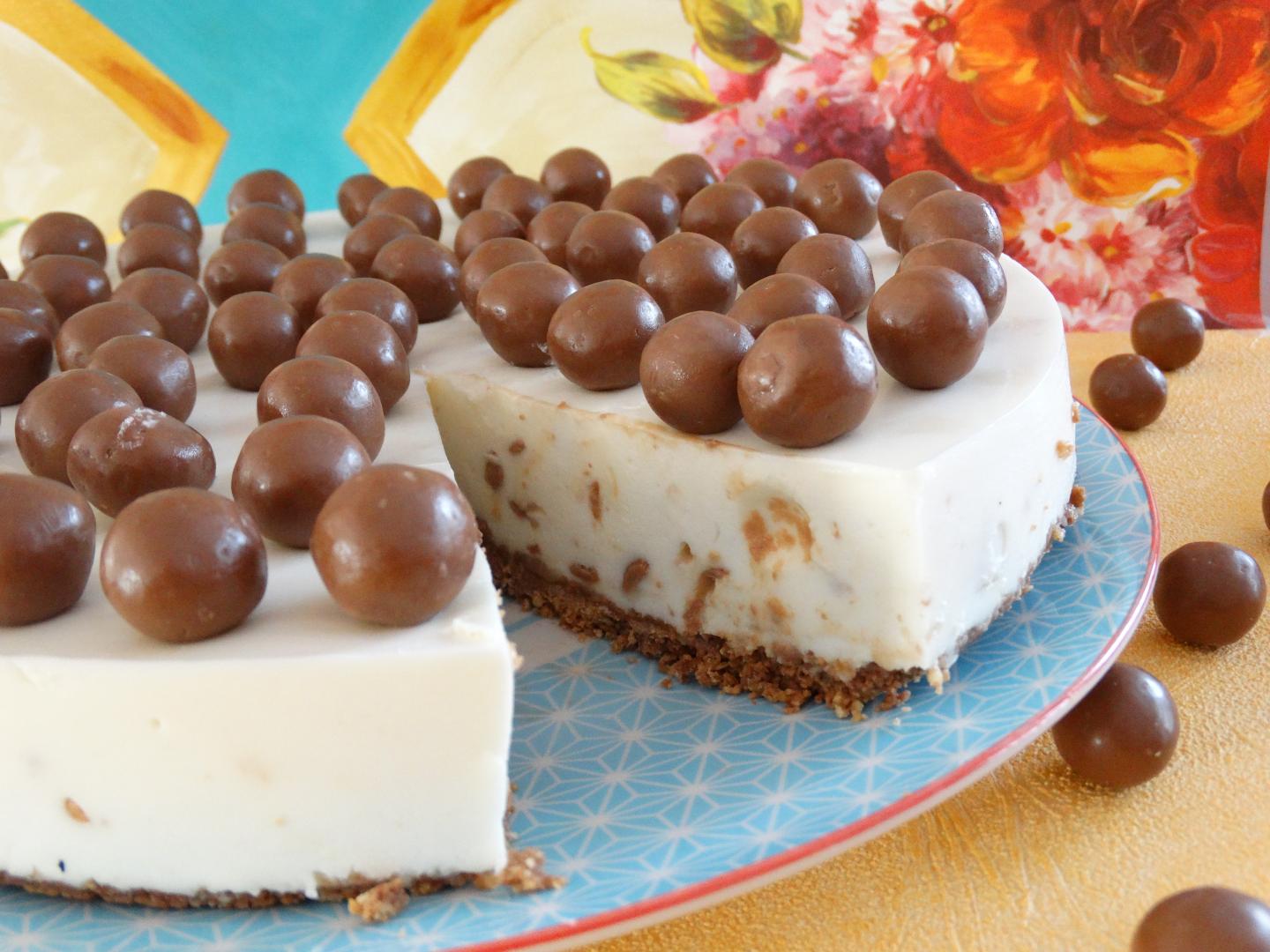 Kwarktaart van Maltesers • Bake All Day